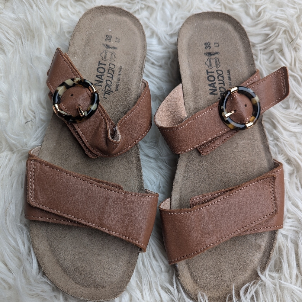 Brand New Naot Leather Velcro Adjustable Sandals Size… - Gem